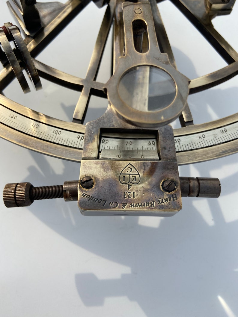 Nautical 8 Brass Working Sextant In Brown Antique Etsy