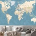 World Map Peel and Stick Wallpaper Blue Oceans Geography Wall Mural - Etsy