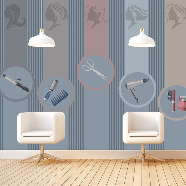 Hairdresser Wallpaper - Etsy