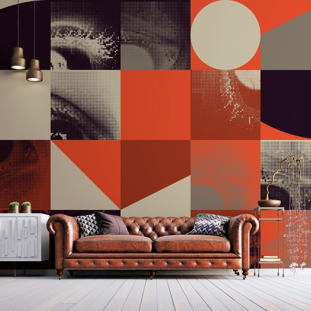 Abstract Geometric Pattern Wallpaper Transition Effect Peel and Stick ...