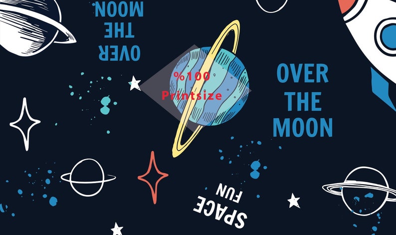 Cartoon Space Rockets Elements Stars Planets Dark Sky Far From the ...