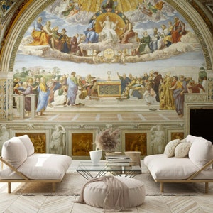 Sacred Discussion Raffaello Wallpaper Self Adhesive Peel and Stick Wall ...