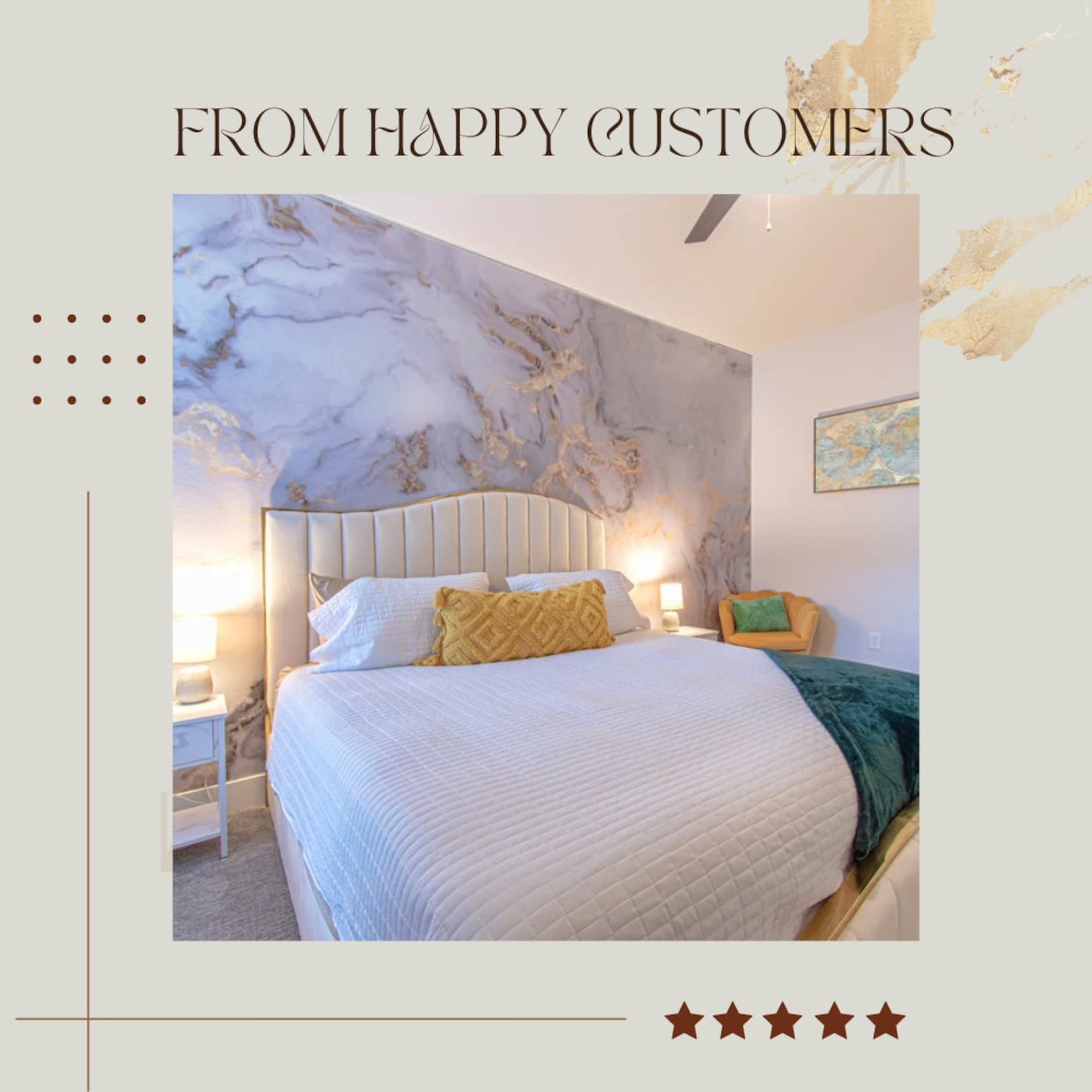 Marble Texture Golden Look Abstract Design Wallpaper Self - Etsy