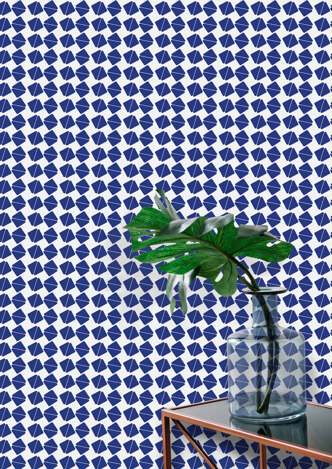 Geometric Tile Look Wallpaper Luxury Peel and Stick Wall Mural Electric ...