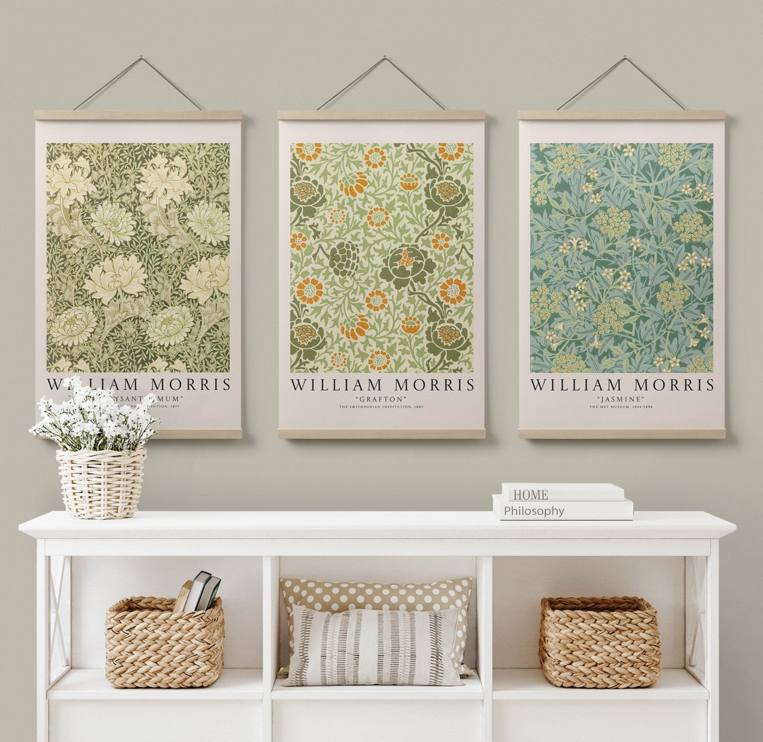 Green William Morris Poster Hanger Botanical Vintage Print William ...