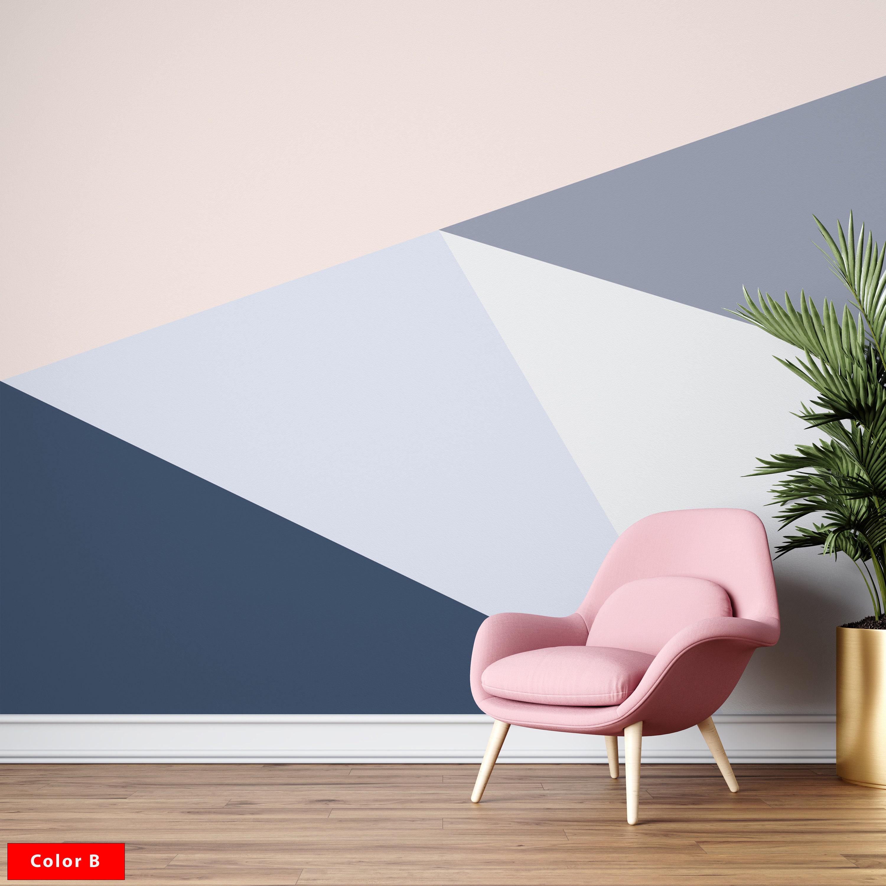 Colorful Trapezoid and Triangle Geometric Shapes Wallpaper Self ...
