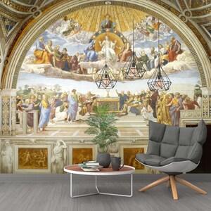 Sacred Discussion Raffaello Wallpaper Self Adhesive Peel and Stick Wall ...