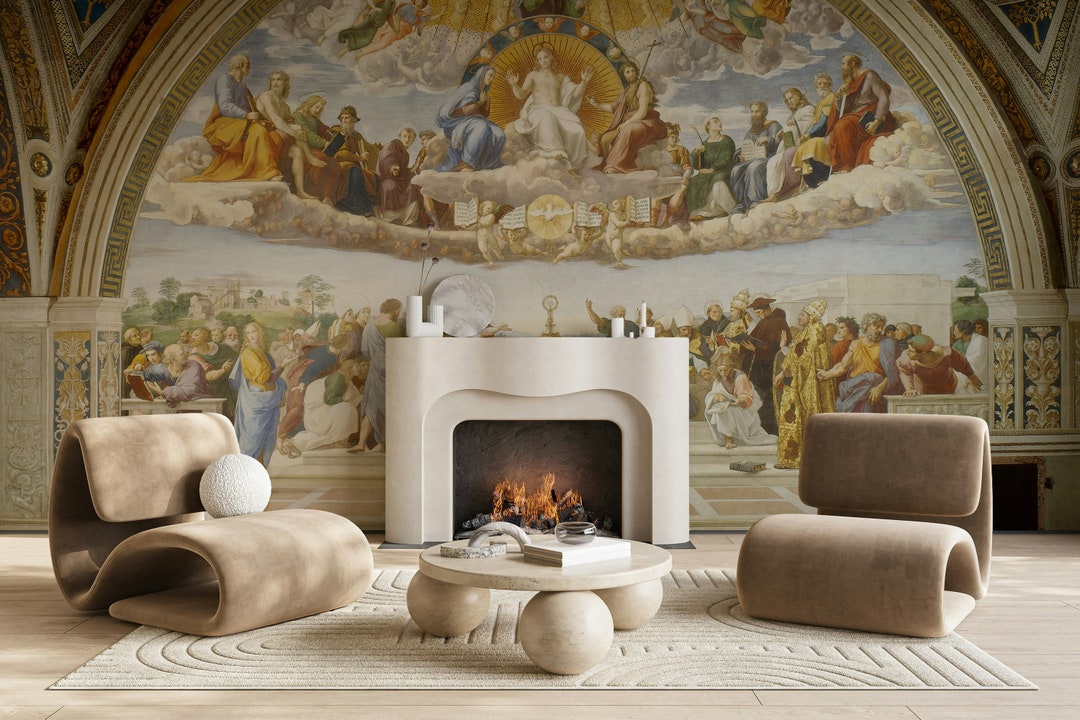 Sacred Discussion Raffaello Wallpaper Self Adhesive Peel and Stick Wall ...