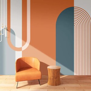 Random Geometric Shapes Boham Style Luxury Modern Wallpaper Wall ...