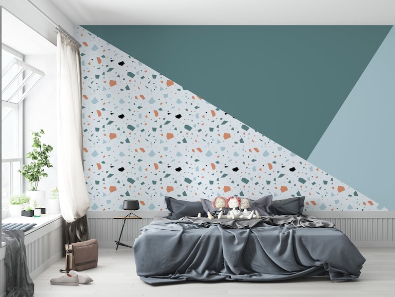 Colorful Trapezoid and Triangle Geometric Shapes Wallpaper Self ...