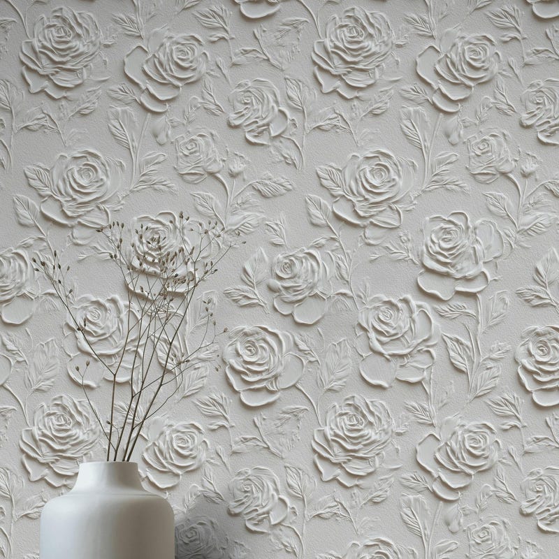 Embossed Wallpaper Mural - Etsy UK