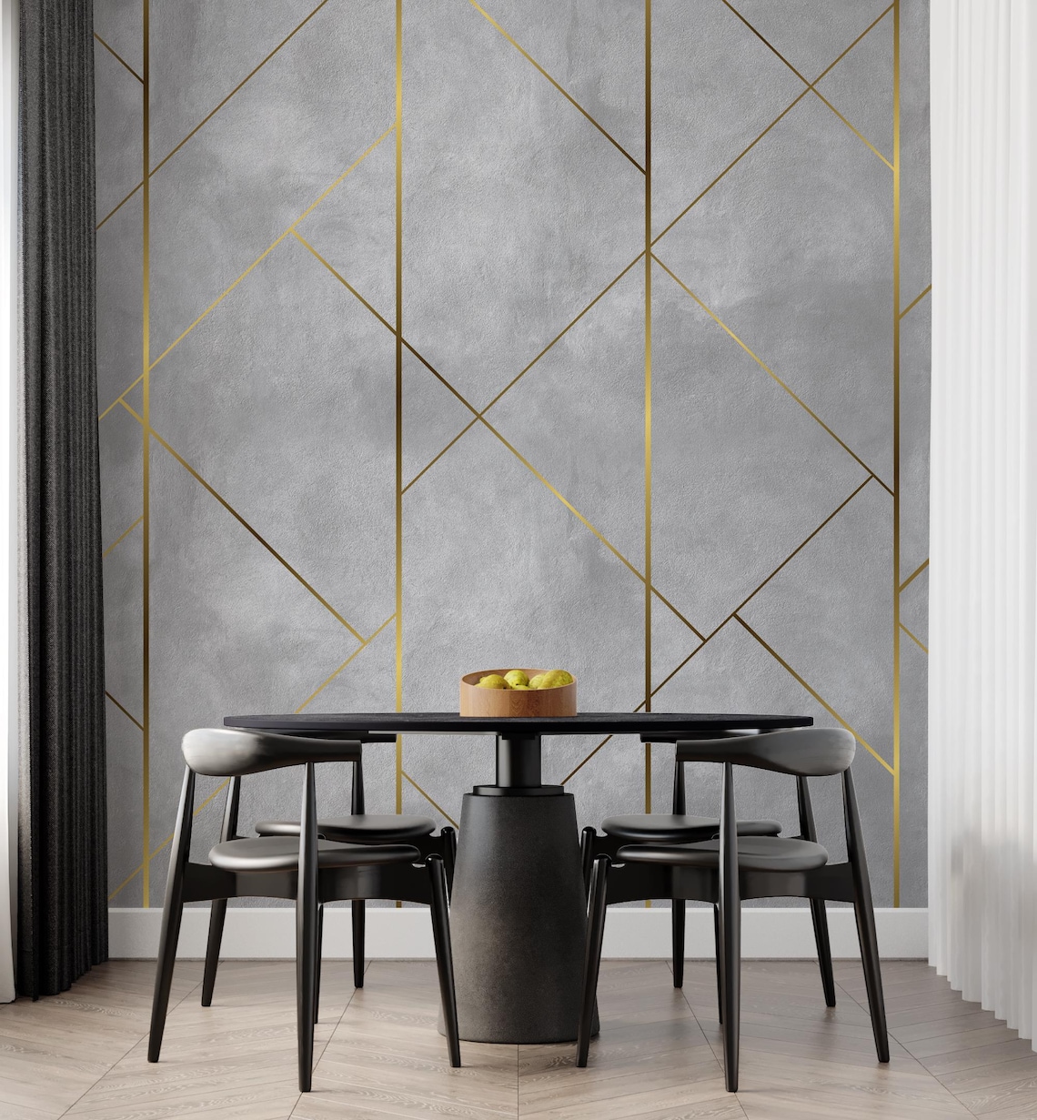 Abstract Geometric Modern Design Luxury Wallpaper Self Adhesive Peel ...