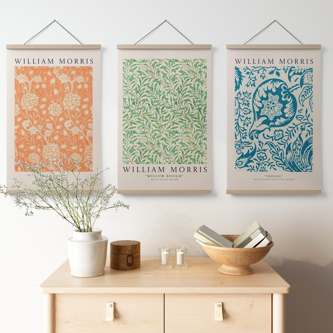 William Morris Wall Art Poster Willow Bough Indian Wild Tulip Design 3 ...