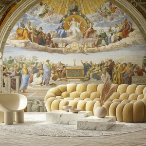 Sacred Discussion Raffaello Wallpaper Self Adhesive Peel and Stick Wall ...