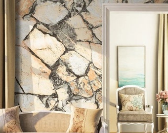 Realistic Stone Wallpaper - Etsy