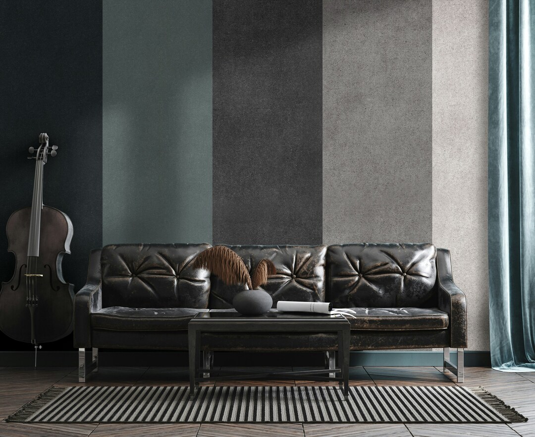 Geometric Straight Lines Wallpaper Dark Tones Removable - Etsy