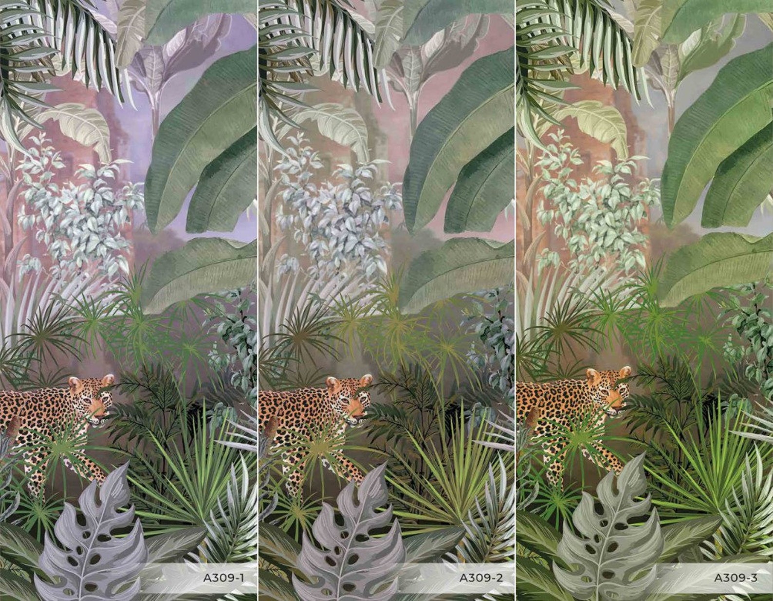 Rainforest Leopard Between the Tropical Jungle Plants Trees | Etsy