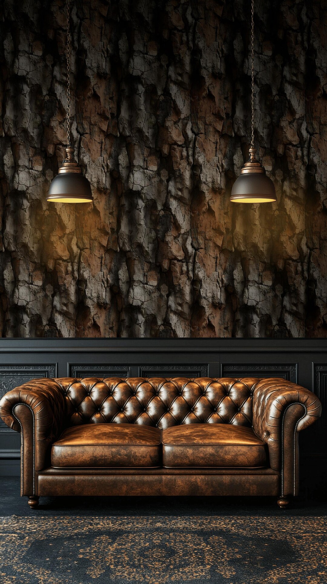Tree Bark Wallpaper Rustic Woodgrain Peel & Stick Wall Mural Nature ...