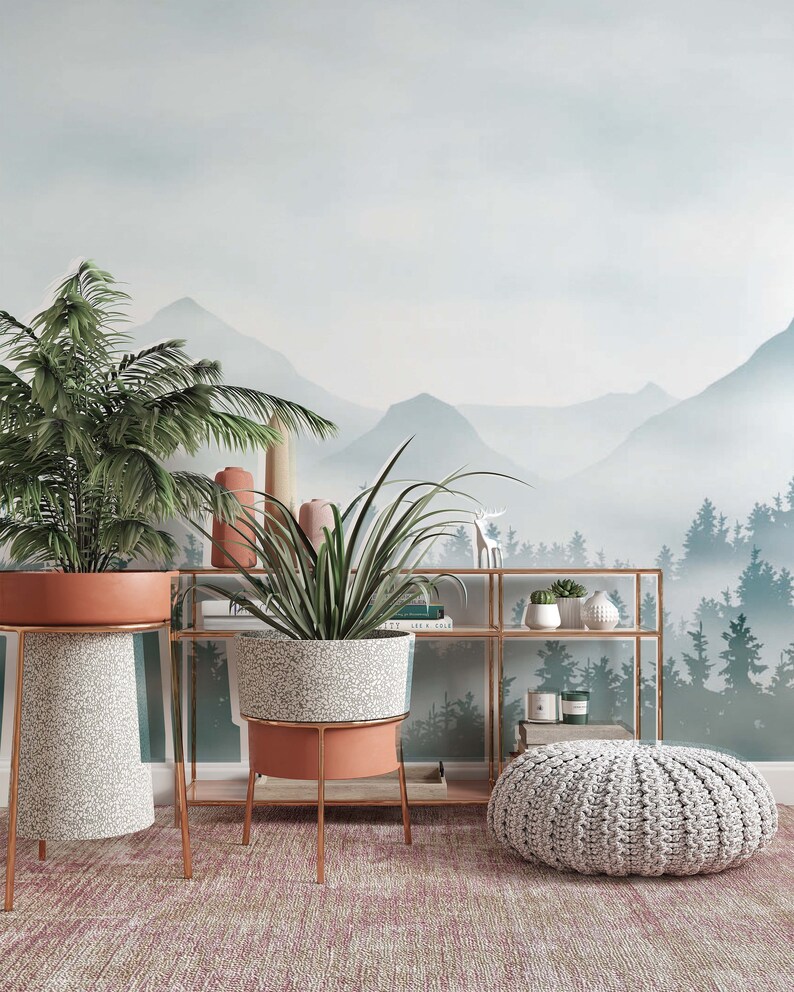 Mountain and Forest Landscape Natural Nature Wallpaper Self Adhesive ...