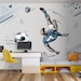 Football Wallpaper Peel and Stick Sports Wall Murals Bicycle Kick Wall ...
