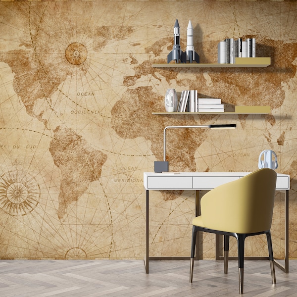 Map Wallpaper - Etsy