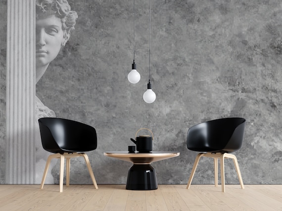 Ancient Roman Statue Gray Backgorund Art Design Wallpaper Self | Etsy