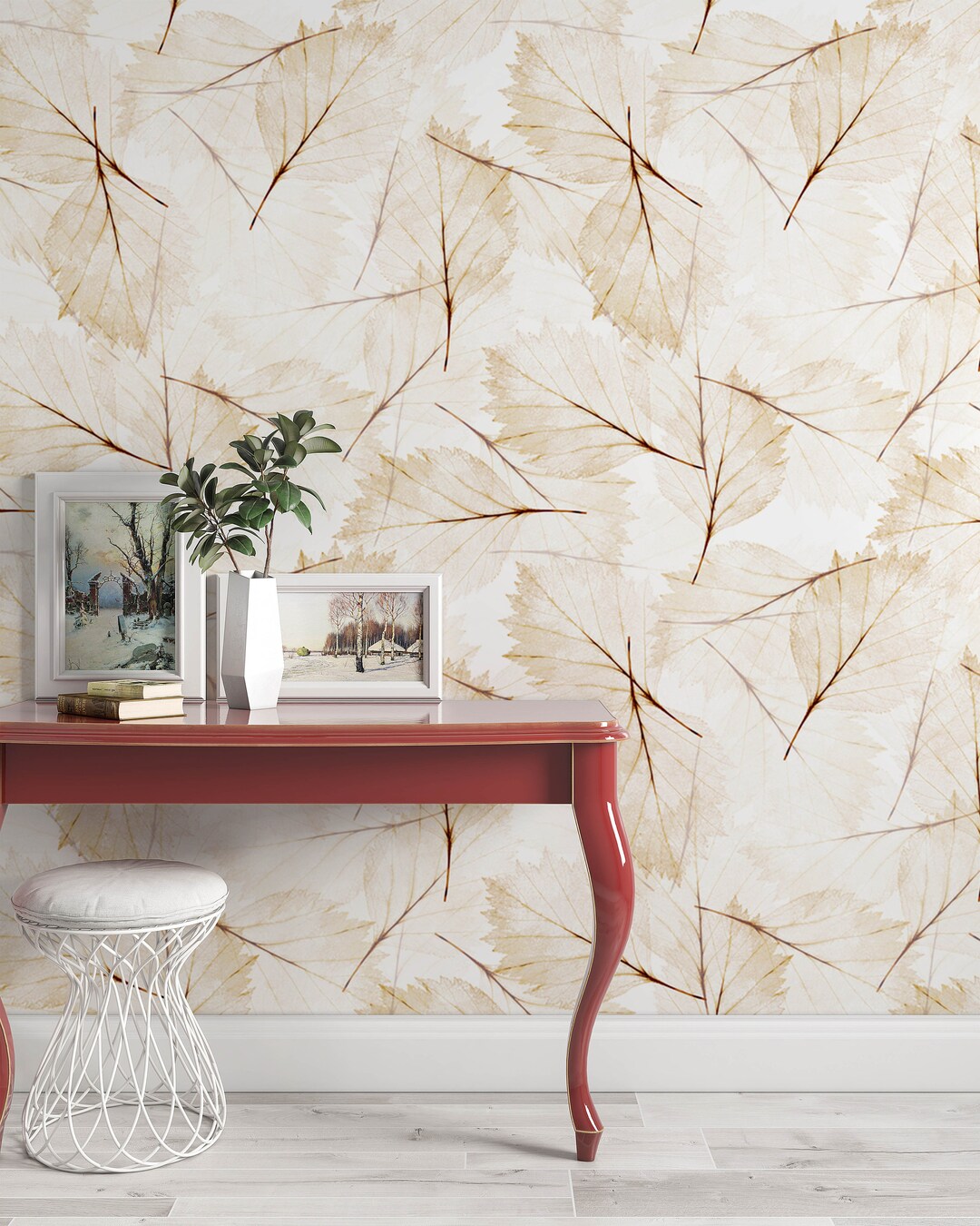 Autumn Light Leaves Yellow Wallpaper Self Adhesive Peel and Stick Wall ...