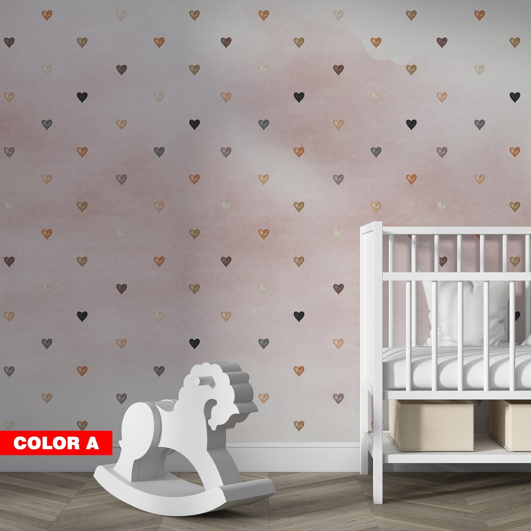 Minimalist Heart Wallpaper Sentimental Wall Decor Removable - Etsy