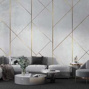 Abstract Geometric Modern Design Luxury Wallpaper Self Adhesive Peel ...