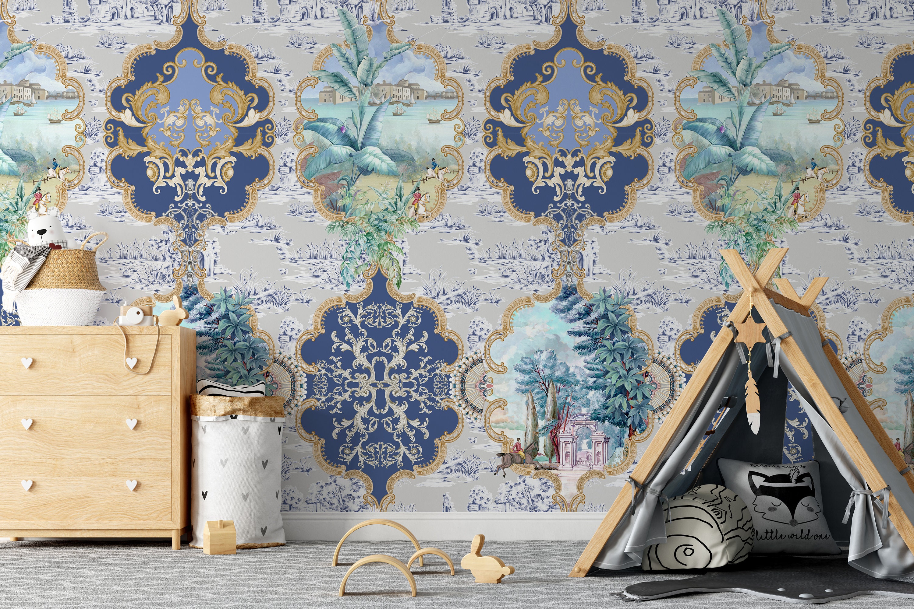 Baroque Damask Pattern Delicate Mechanism European Oil - Etsy