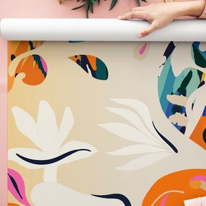 Colorful Ethnic Design Wallpaper | Contemporary Peel and Stick Wall ...
