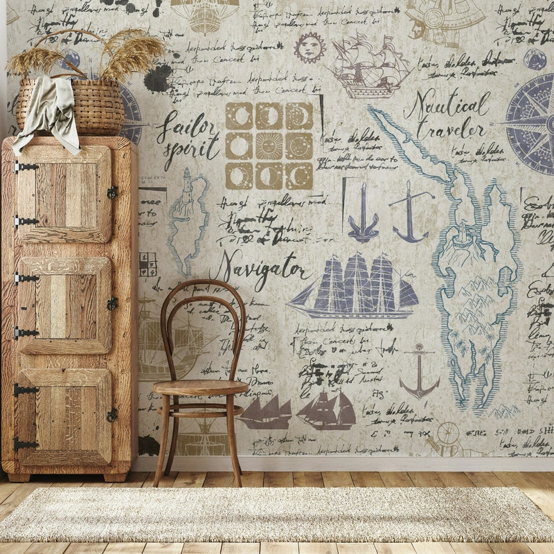 Nautical Wallpaper - Etsy Australia
