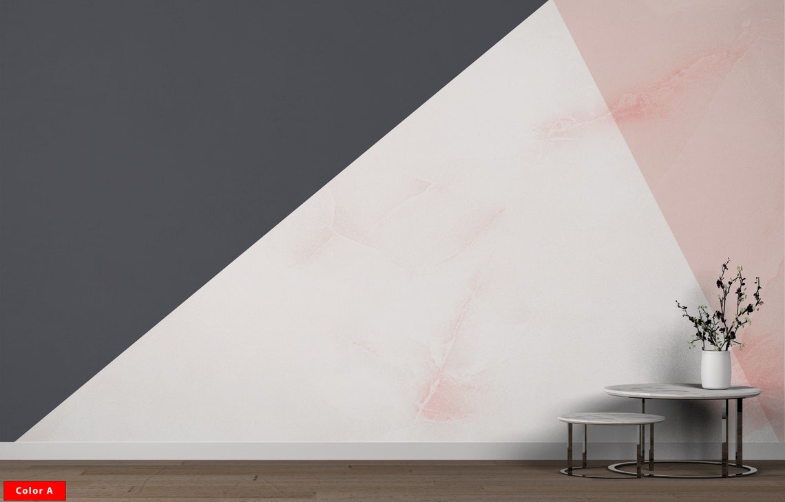 Colorful Trapezoid and Triangle Geometric Shapes Wallpaper - Etsy