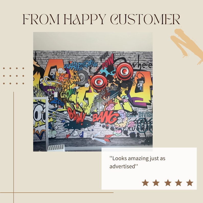 Street Art Graffiti Vivid Colors Wallpaper Self Adhesive Peel and Stick ...