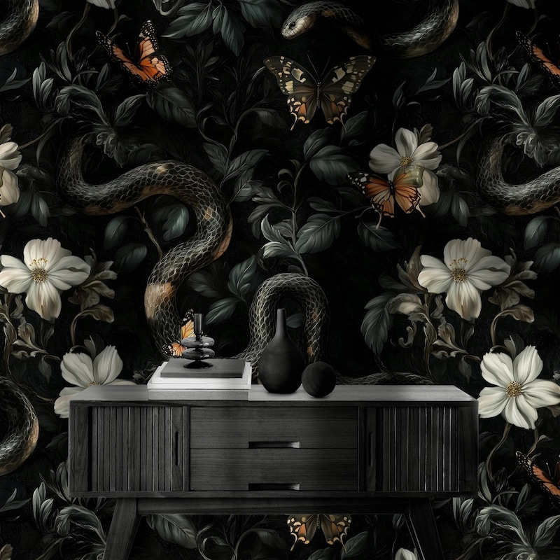 Snake Gold Wallpaper - Etsy UK