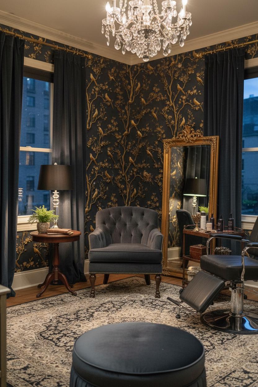 Golden Look Birds Wallpaper Classic Peel and Stick Elegant Wall Mural ...