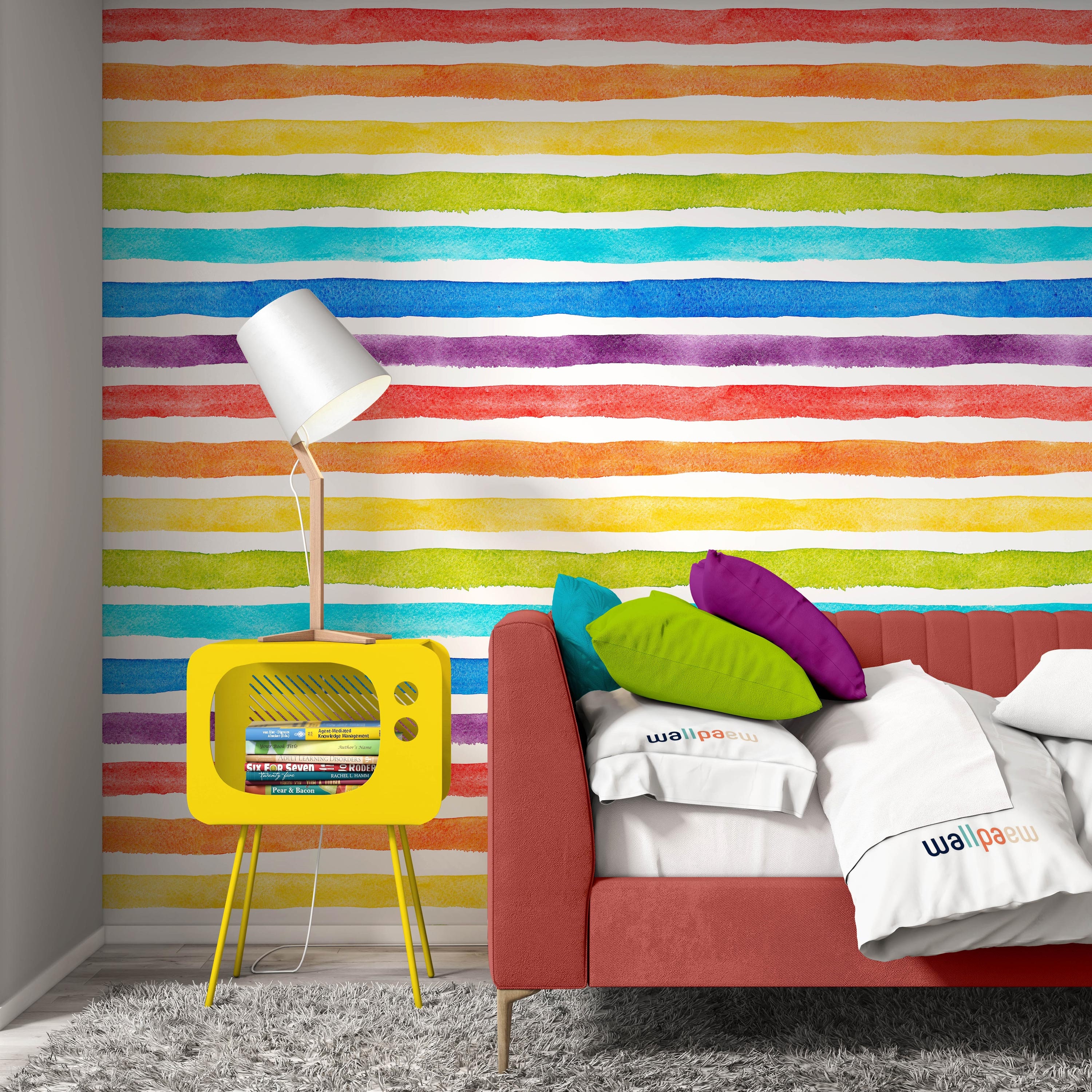 Bright Rainbow Stripes