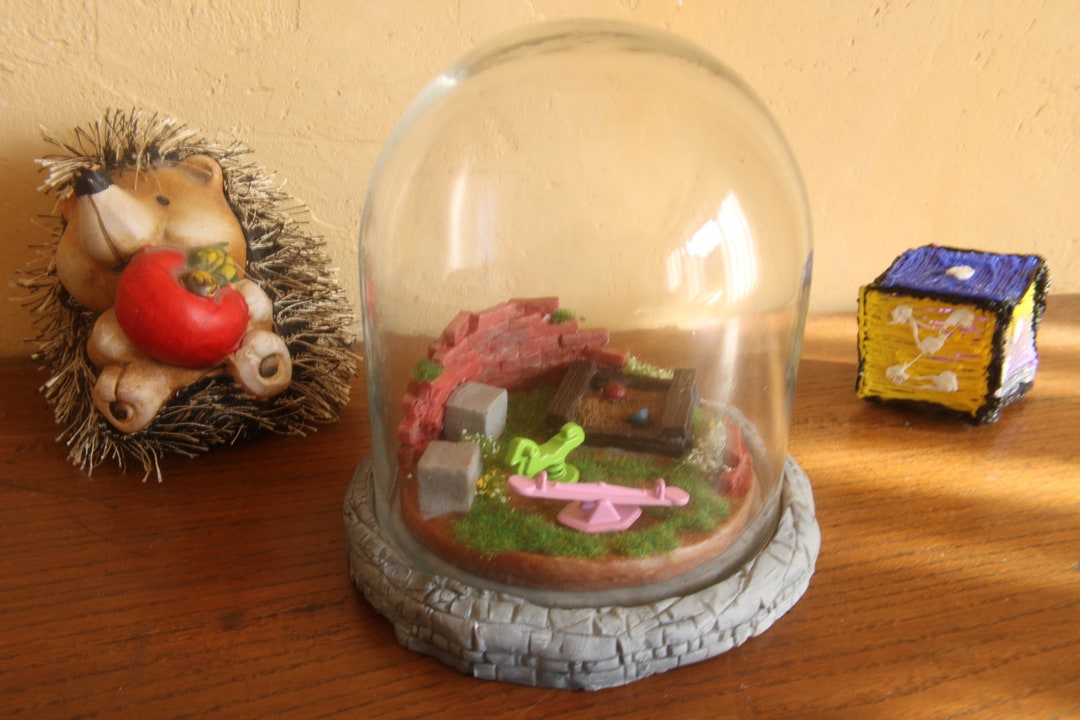 Kids Playground Miniature Glass Dome Diorama Handmade - Etsy
