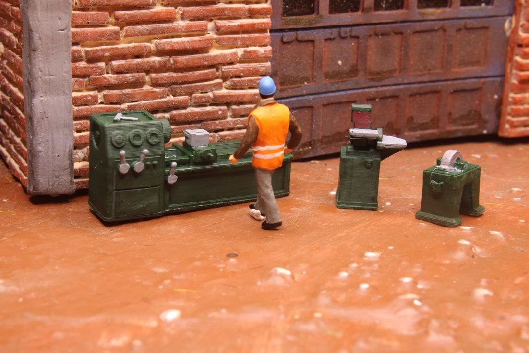 Set of 3 HO Scale Machines: Lathe, Grinding Machine, Grinding Stone - Etsy
