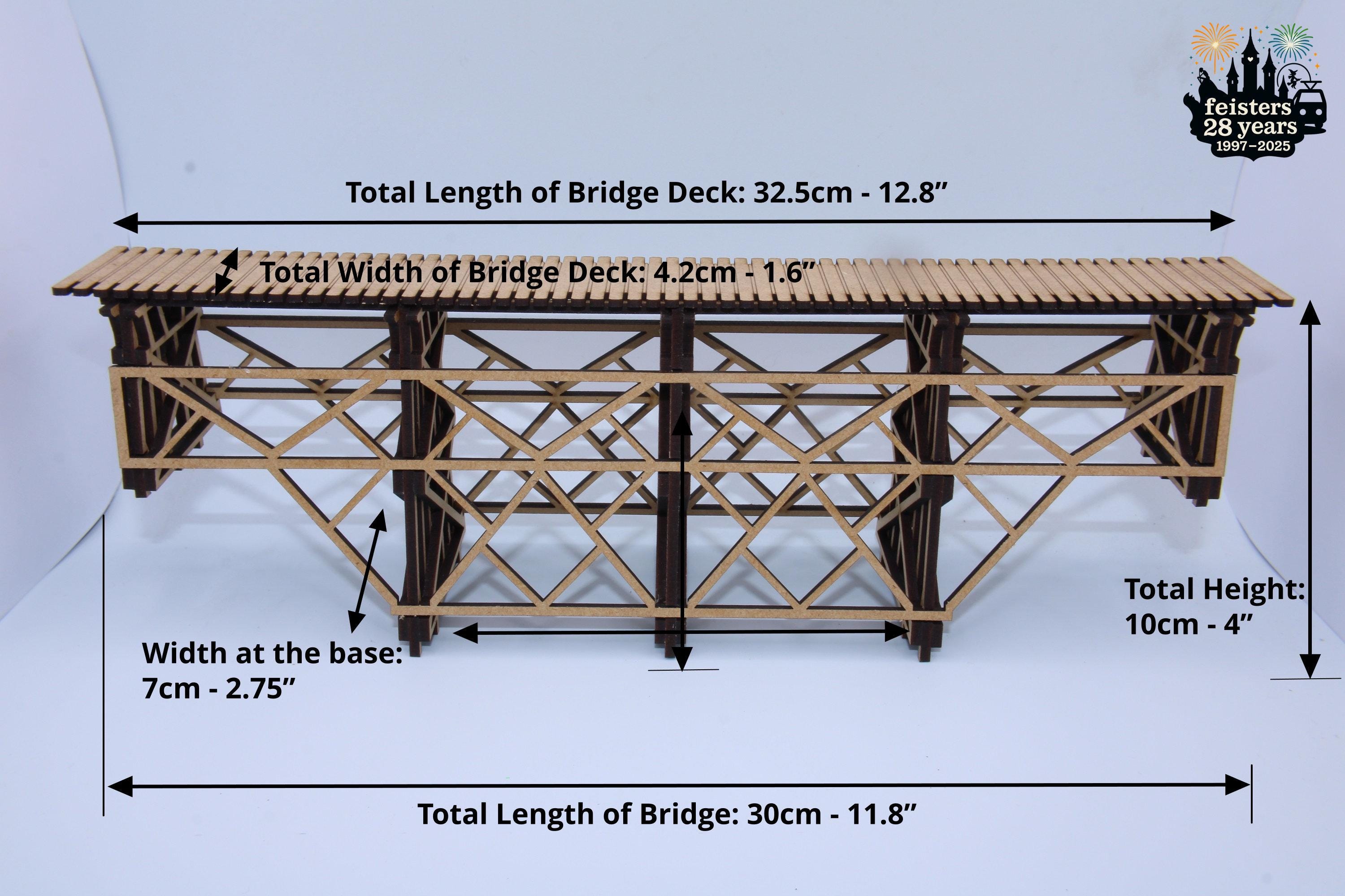 Laser Cut Wooden Trestle Bridge Kit – Ho-scale - MDF Model Railroad ...