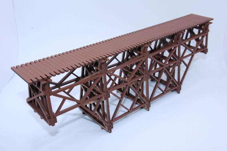 Laser Cut Wooden Trestle Bridge Kit – Ho-scale - MDF Model Railroad ...