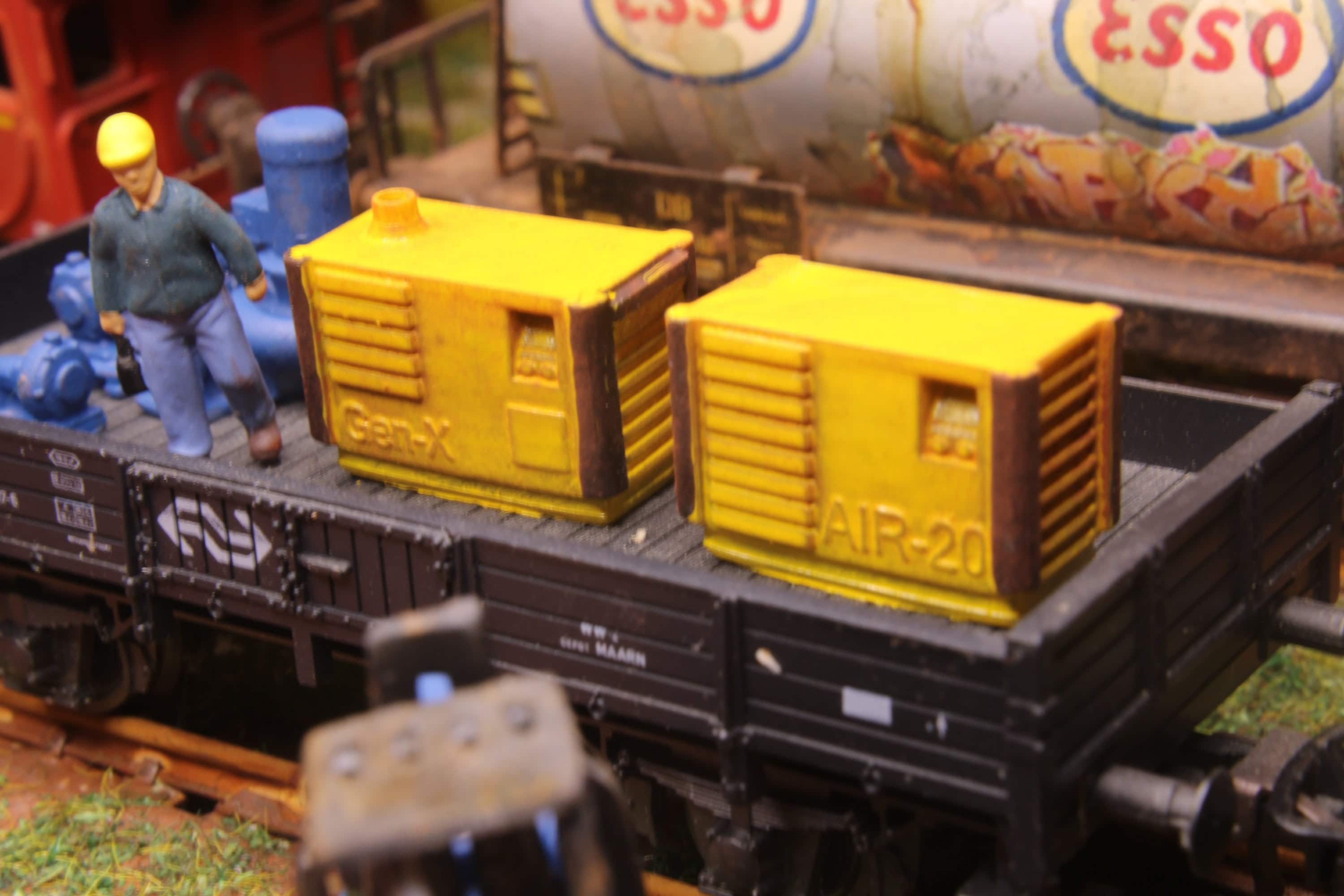 Generator and Compressor in HO Scale (unpainted) - 1:87 Scale Train ...