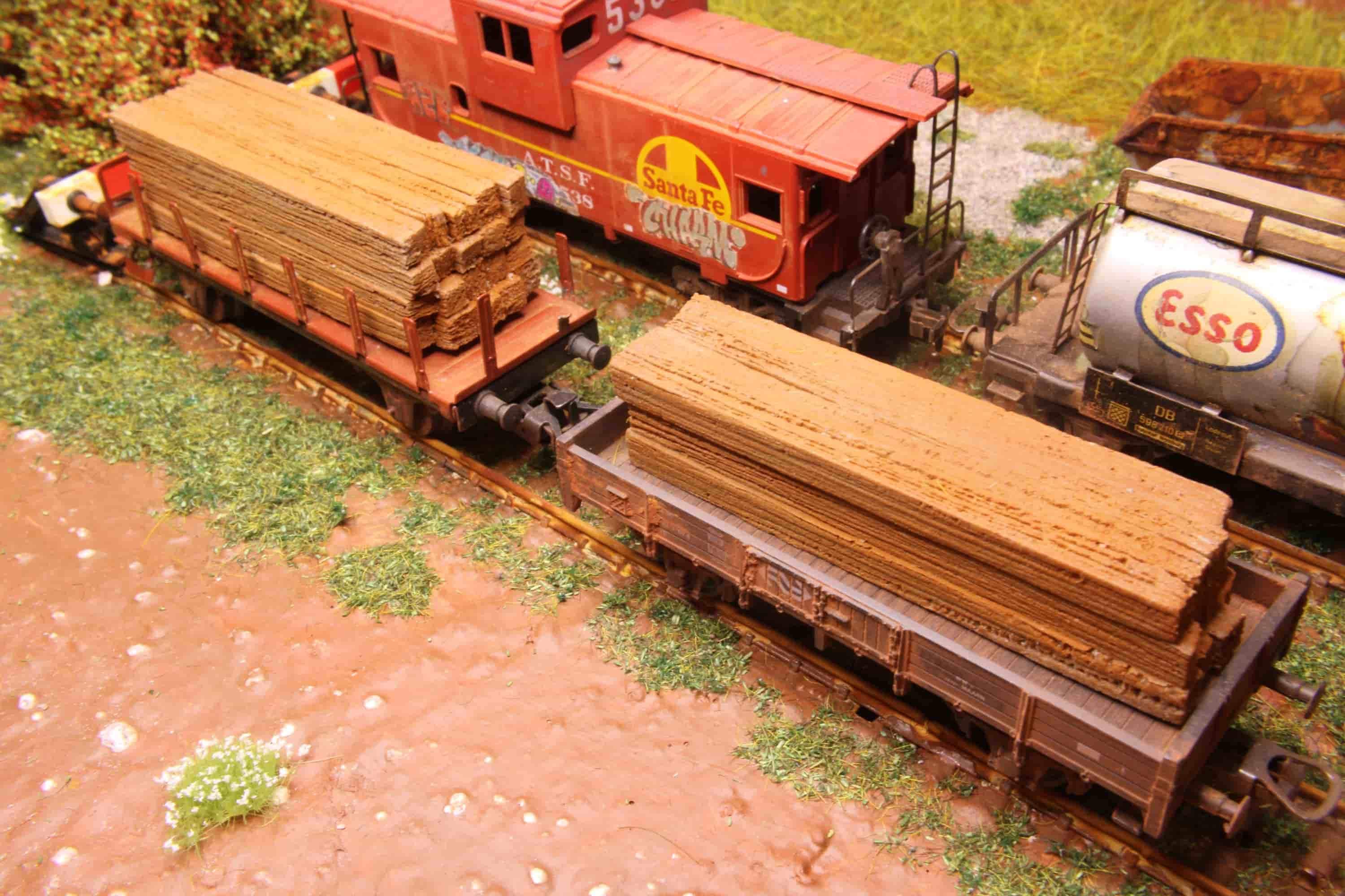 2 Stacks of Wooden Beams Ho-scale - Etsy
