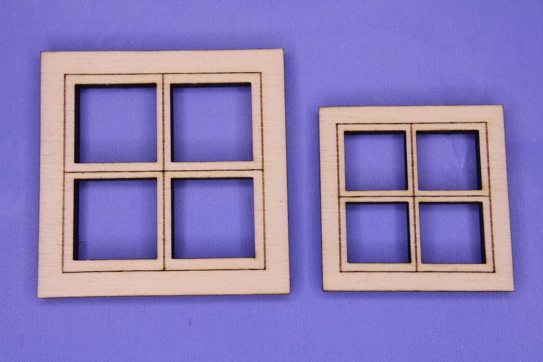 Square Wooden Window for Diorama or Dollhouse - Etsy