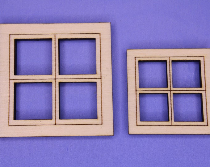 Square Wooden Window for Diorama or Dollhouse - Etsy