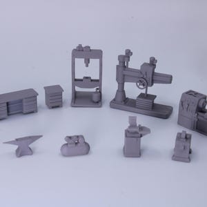 HO Scale Workshop Machines Set | 10-piece Metalworking Tools | OO Scale ...
