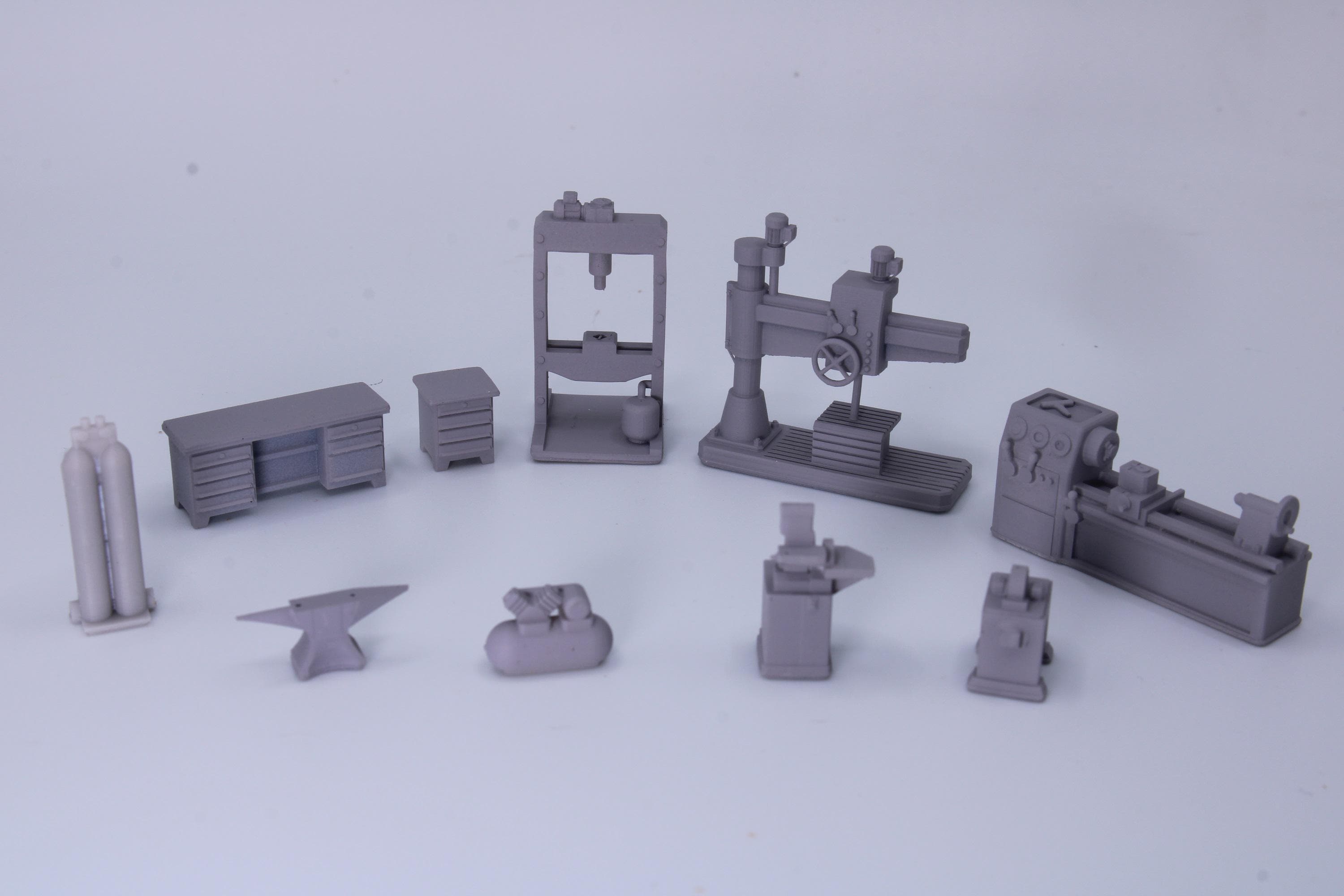 HO Scale Workshop Machines Set | 10-piece Metalworking Tools | OO Scale ...