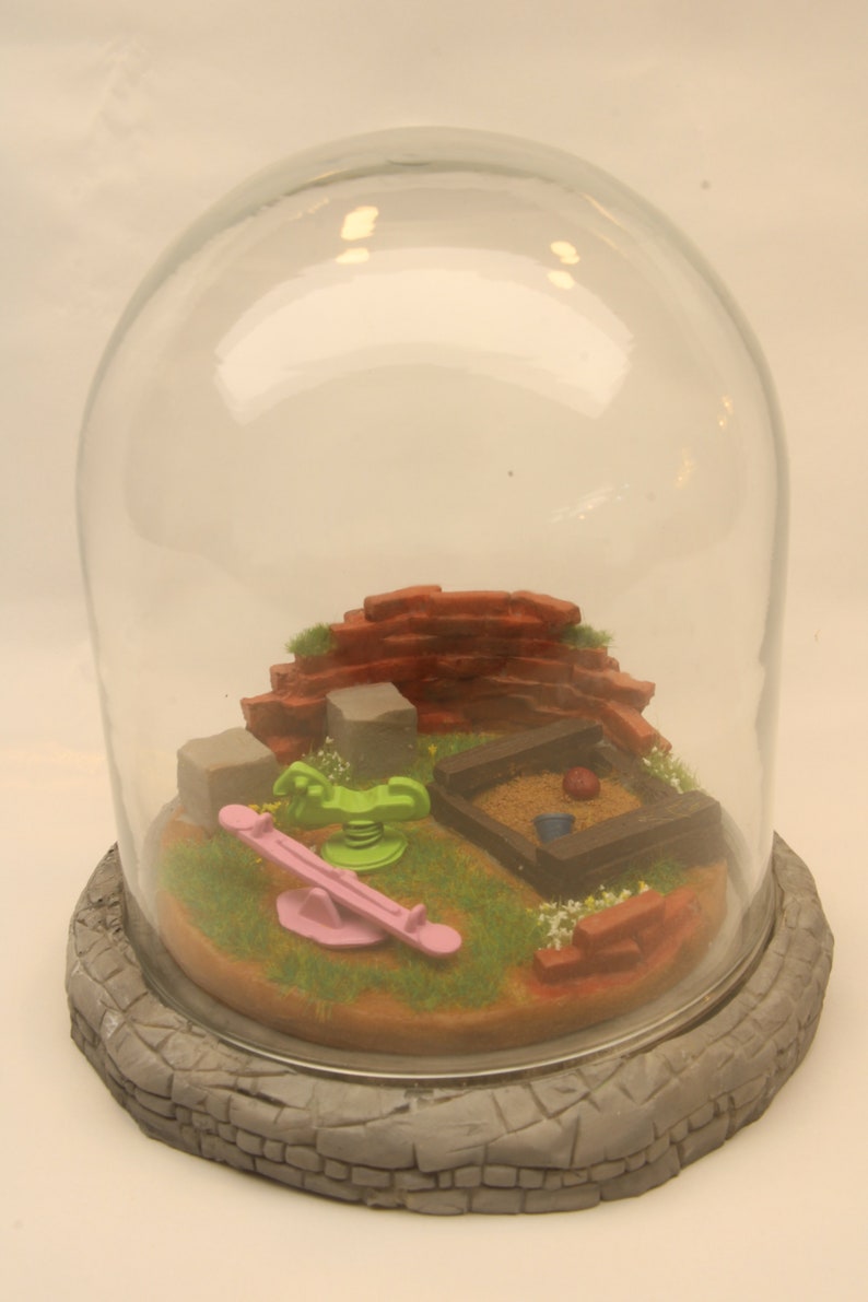 Kids Playground Miniature Glass Dome Diorama Handmade - Etsy