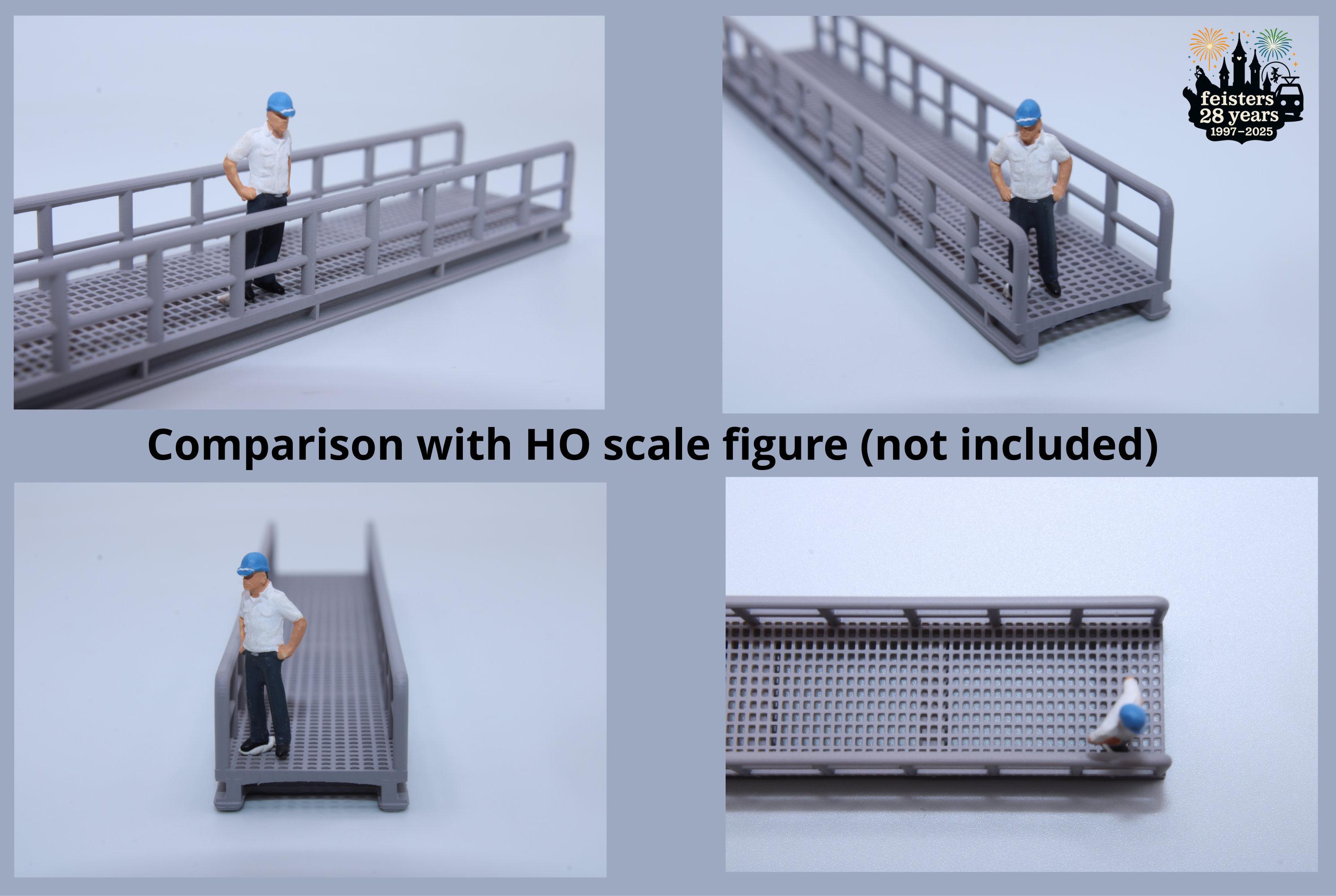 HO Scale Pedestrian Bridge – 3D Printed Model Railroad Diorama - Etsy