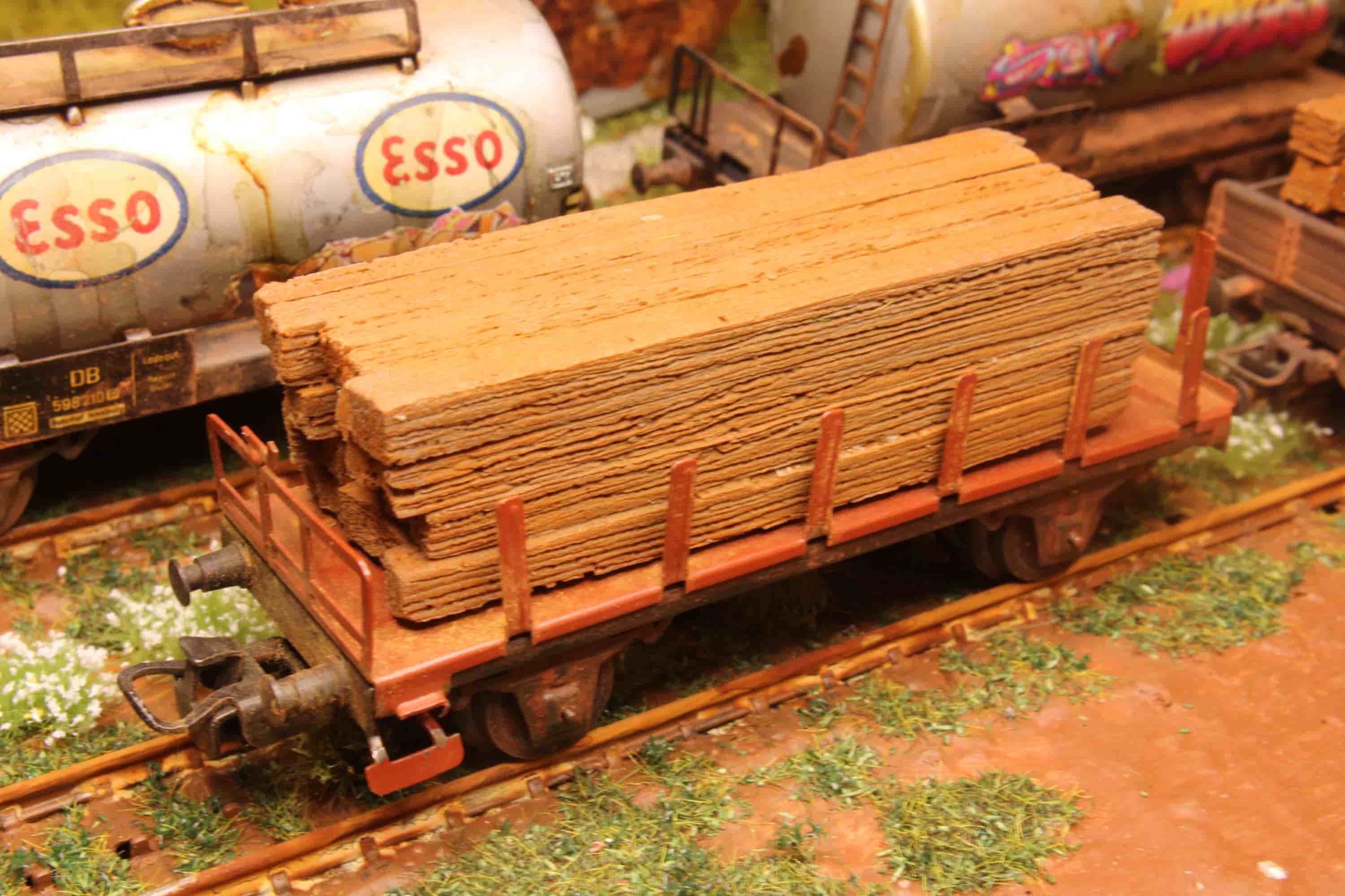 2 Stacks of Wooden Beams Ho-scale - Etsy